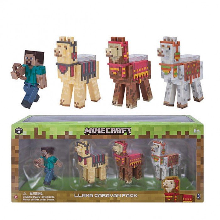 Набор из 4 фигурок "Стив и караван Лам" Steve with Llama caravan ...